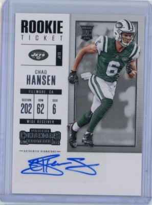 CHAD HANSEN 2017 Panini Contenders RC Rookie Auto Autograph SSP #152 ...