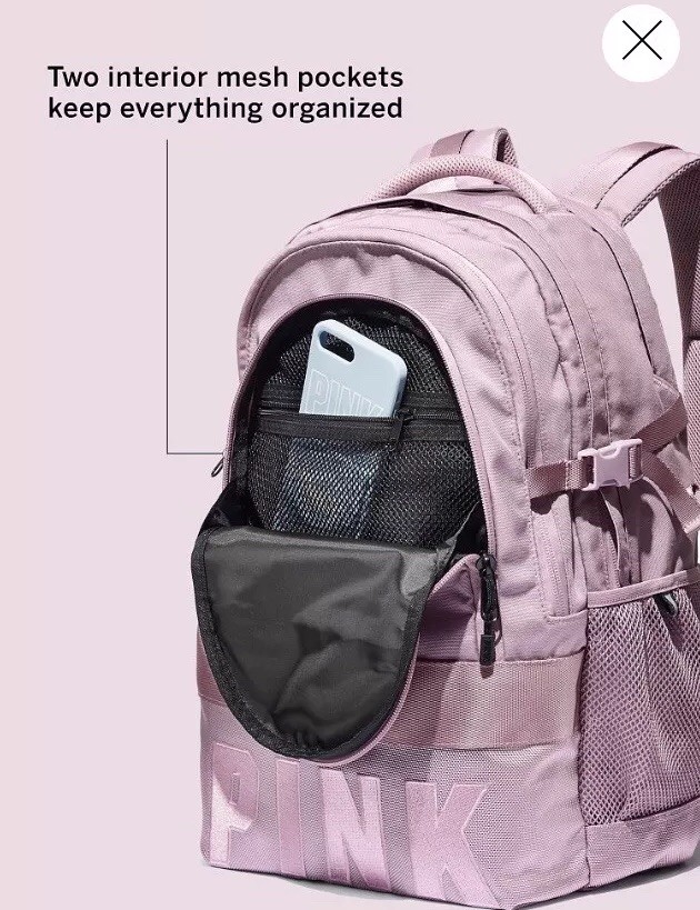 New Nwt Victoria's Secret PINK Campus School Laptop School Backpack Red ...