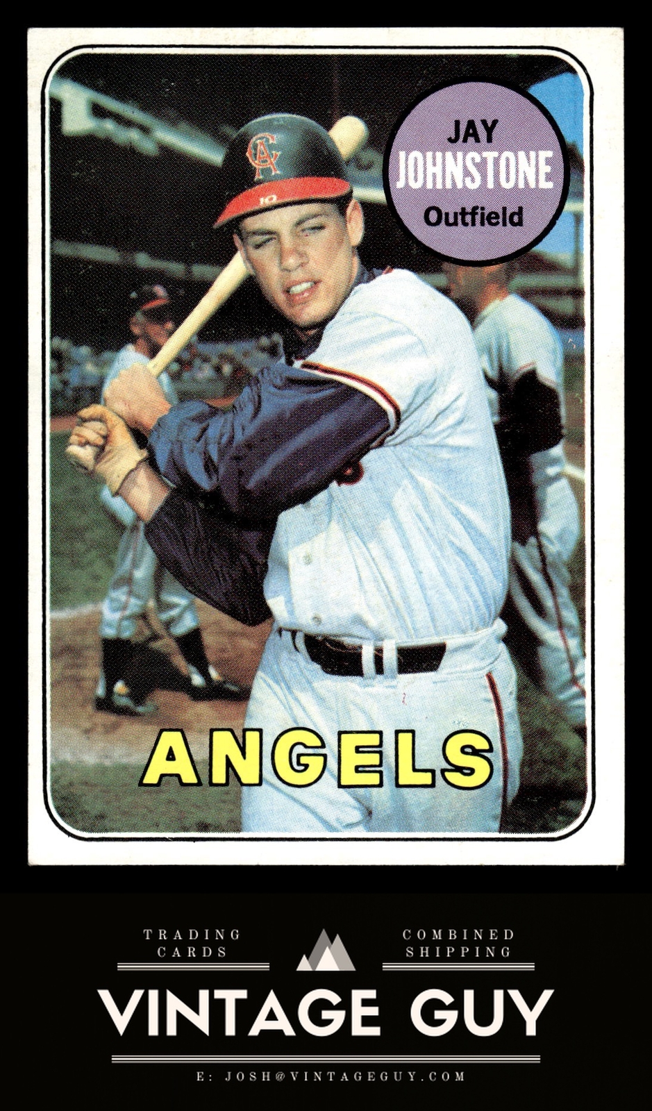 1969 Topps #59 Jay Johnstone Vintage California Angels Baseball Card | eBay