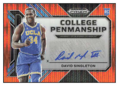 DAVID SINGLETON RC AUTO 2023-24 Prizm Draft /49 College Penmanship Oran ...