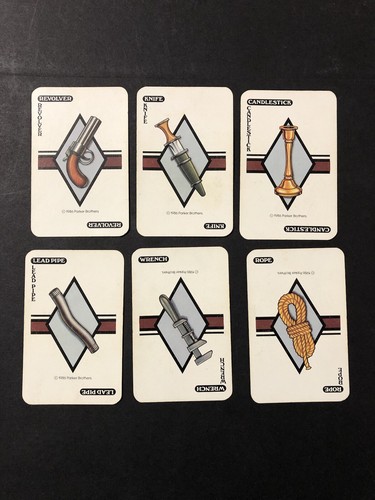 Clue Weapon Cards