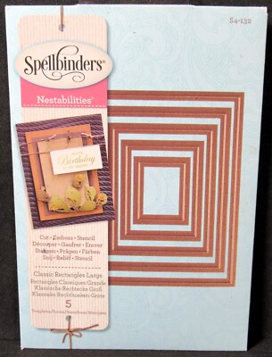 Spellbinders CLASSIC RECTANGLES LARGE Metal Dies Set of 5 | eBay