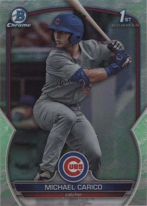 2023 Bowman Draft - Chrome Michael Carico #BDC-170 Lunar Glow Refractor ...