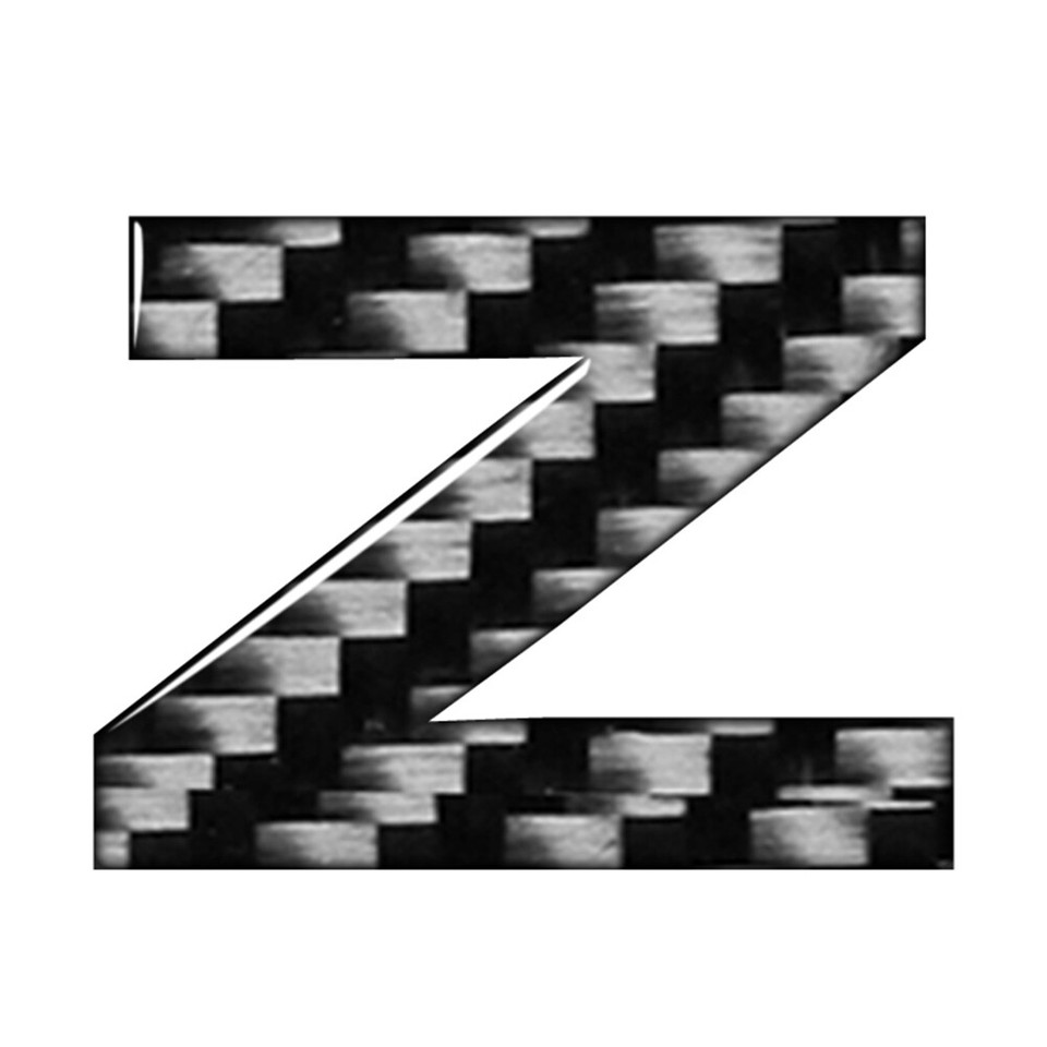 z Window Door Wall Car Badge Emblem Lowercase Alphabet Letter Decals ...