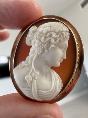 Cameo Shell Cameo 10k Gold Incredible Definition Brooch Pin | eBay