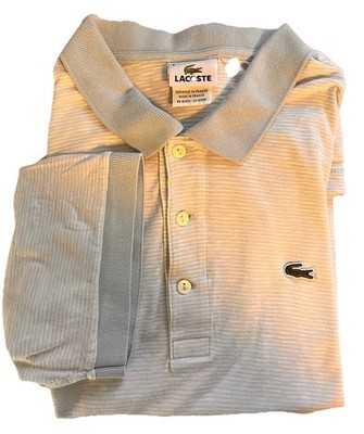 Lacoste Polo Shirt Mens XL Size 6 Blue And White French Tennis Prep ...