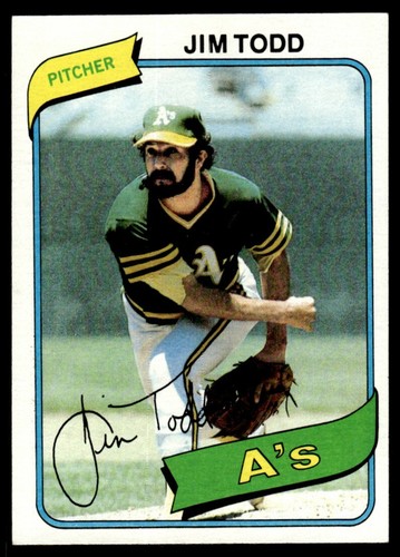 1980 Topps Jim Todd Oakland Athletics #629 | eBay