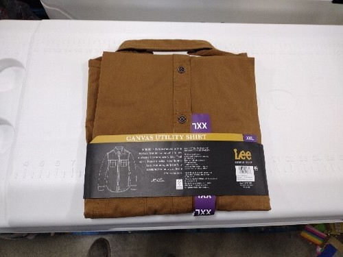 Lee Men's Premium Select Classic Fit Canvas Utility Button Down Shirt ...