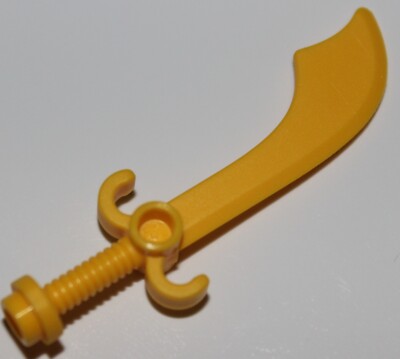 Lego 2x Castle Yellow Scimitar Sword Minifig Weapon | eBay