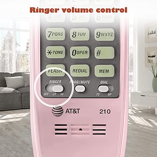 Pink Corded Trimline Princess Phone Easy Wall Mount Speed Dial Last ...