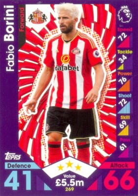 2016/2017 Topps Match Attax Card 269 Fabio Borini - Sunderland | eBay ...