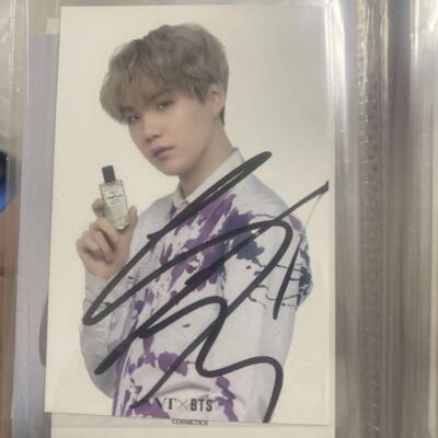 Bts Suga Yoongi Autographed Card Vt Cosmetics | eBay