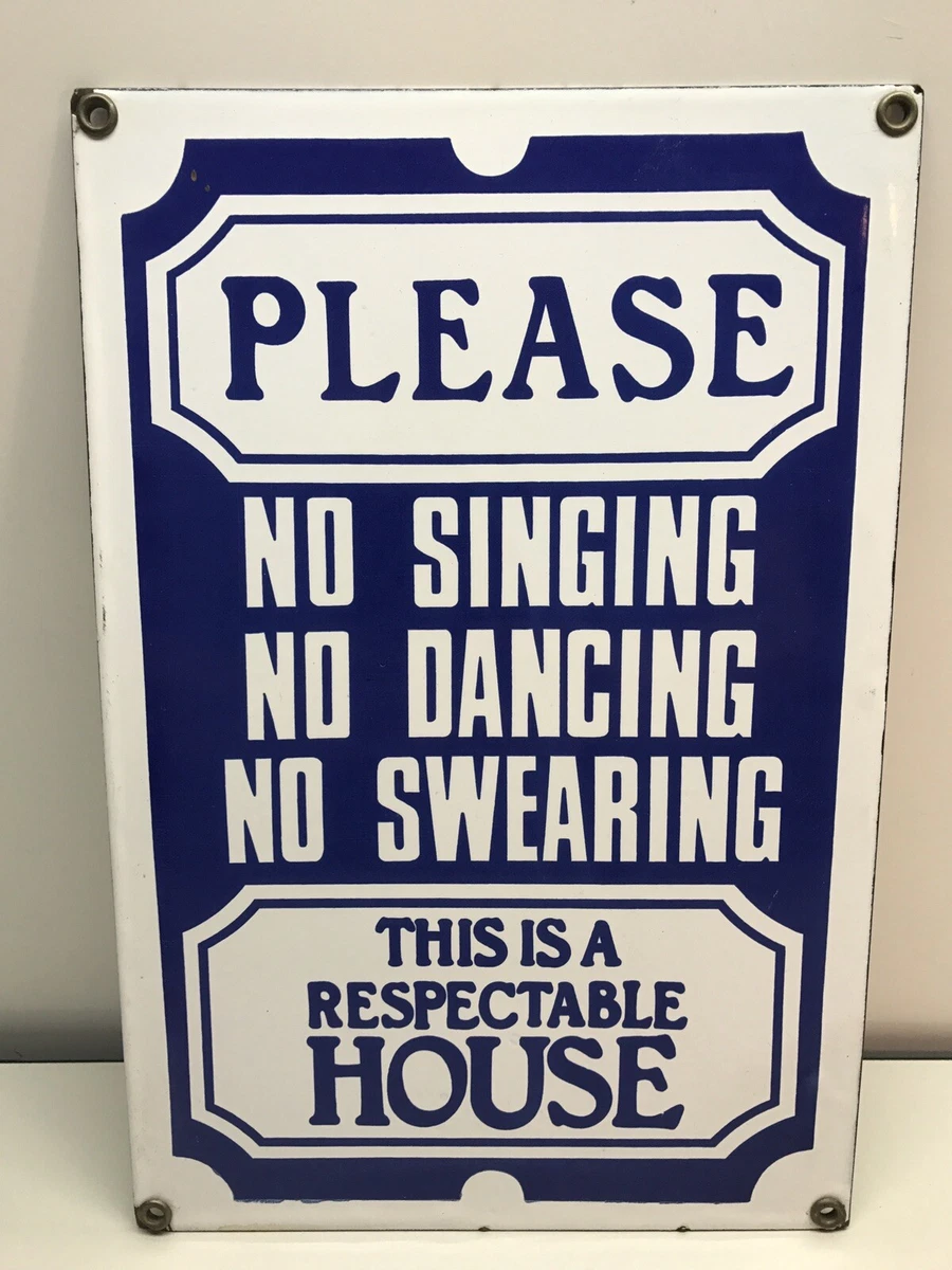 No Swearing Sign