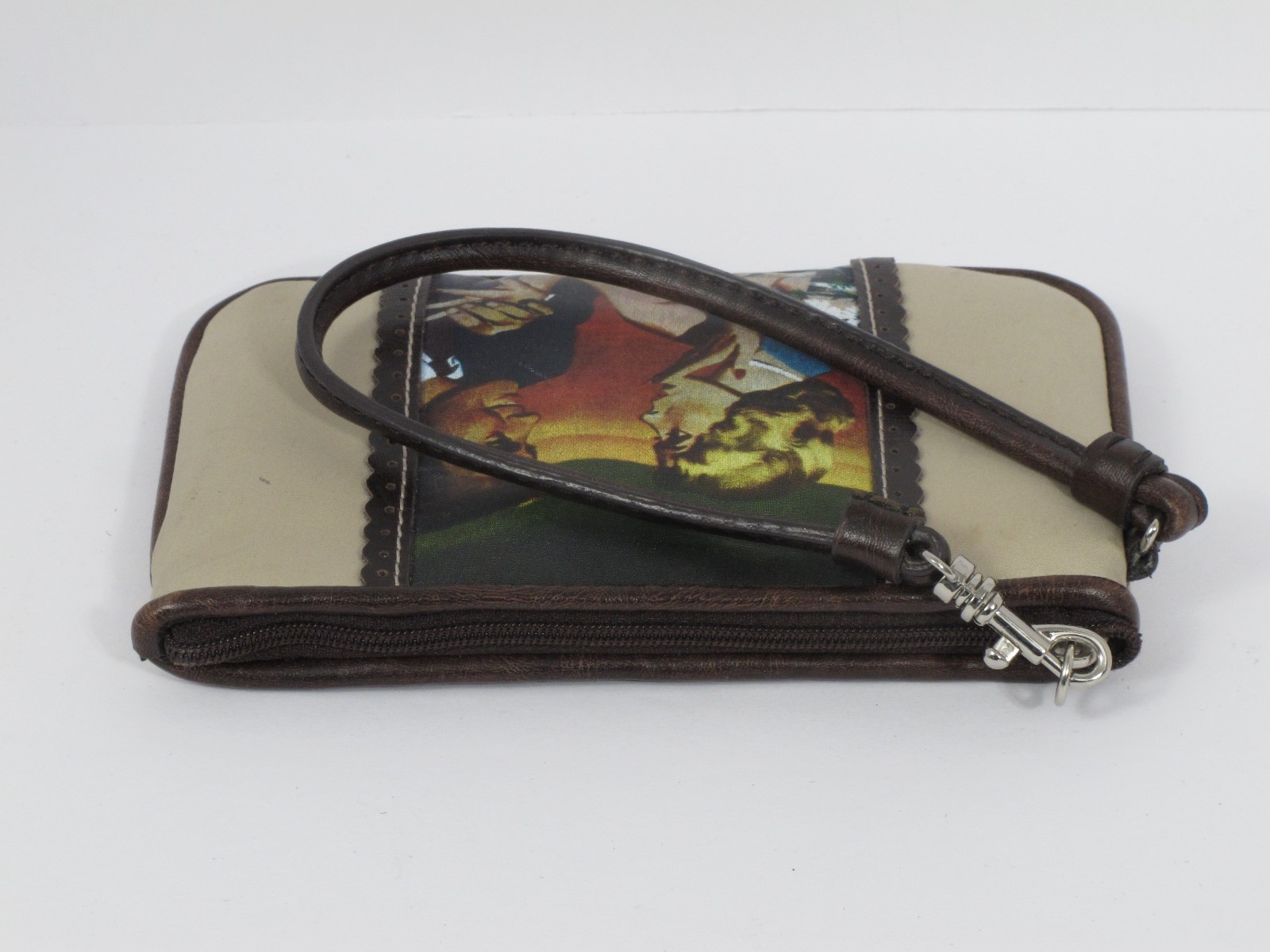 Vintage Looking Wristlet, Wrist Wallet with couple design on it | eBay