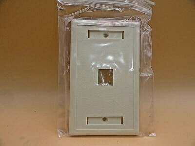 NEW ETHERNET IVORY SINGLE GANG WALL COVER PLATE RJ45 (QTY 1) | eBay