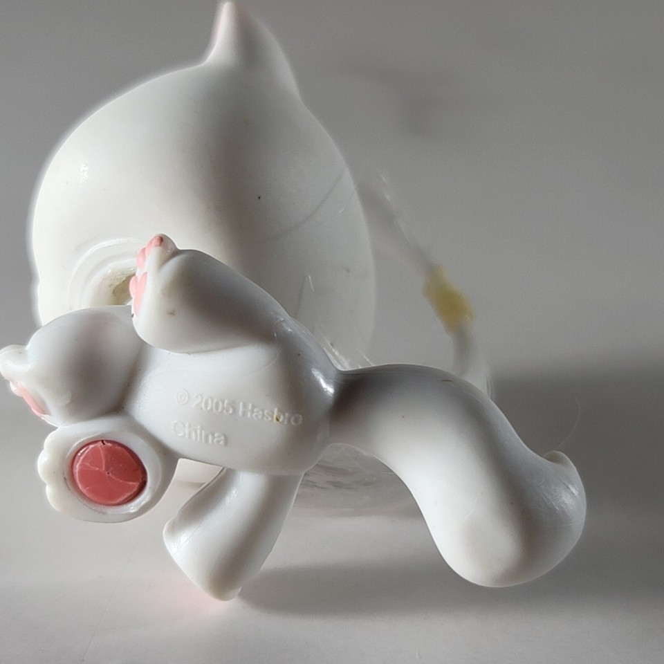 LITTLEST PET SHOP SITTING WHITE CAT WITH HAIR & GREEN EYES LPS #148 | eBay