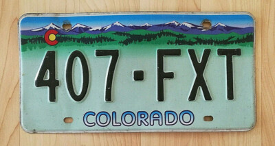 REAL COLORADO STATE LICENSE PLATE MOUNTAIN VIEW AUTO NUMBER CAR TAG ...