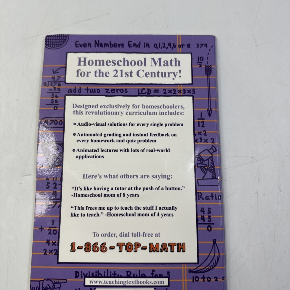 Teaching Textbooks MATH 7 — 4 CD Set | eBay