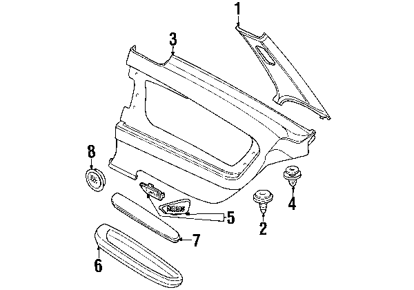 BMW 51437001491 GENUINE OEM W/S PILLAR TRIM CLIP | eBay