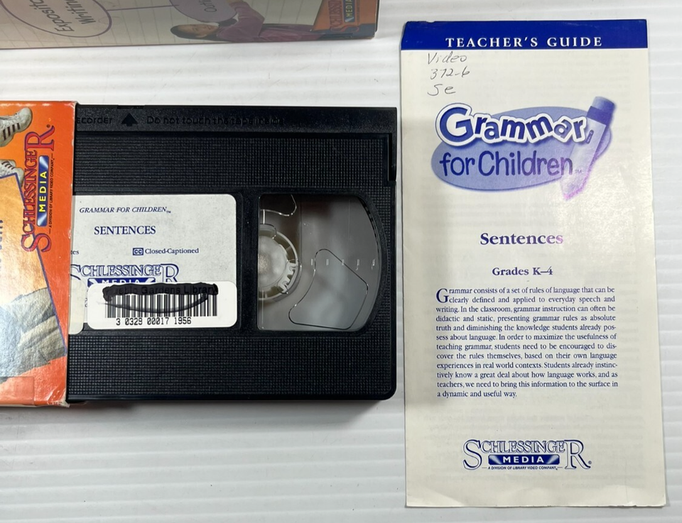 Writing and Grammer for Children bundle of 7 VHS Tapes VG 2003 Grade K ...