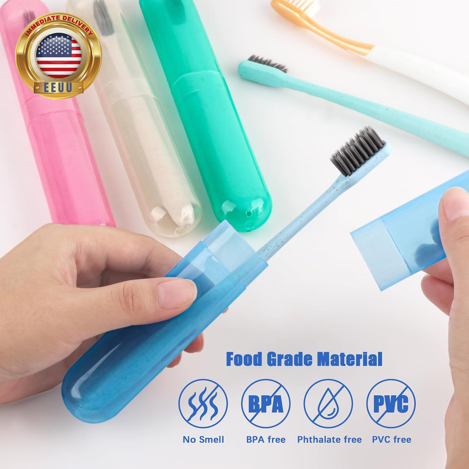 4 Pack Toothbrush Cases Travel Toothbrush Holder Portable Toothbrush ...