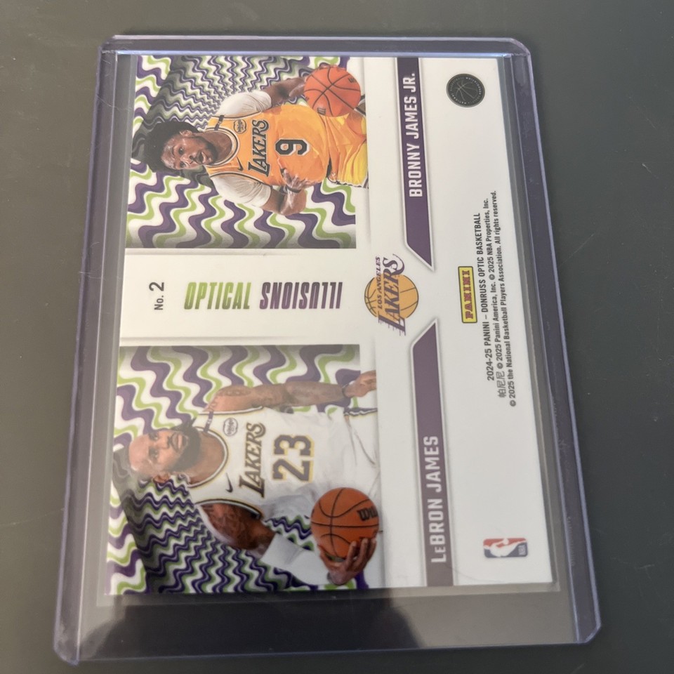 2024-25 Panini Optic - Optical Illusions #2 LeBron James & Bronny James ...