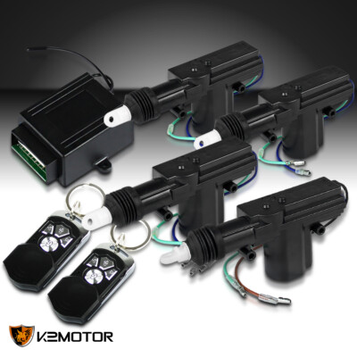 Car Central Power Door Lock Unlock Actuator Remote Kit 2 Keyless Entry ...
