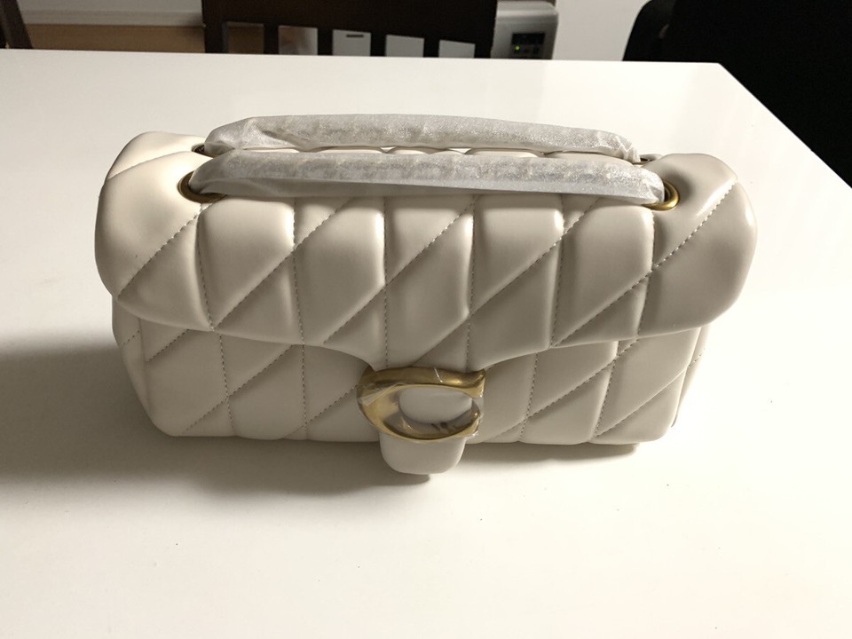 COACH CP150 Tabby 26 Leather Quilted Chain Shoulder Bag H5.5xW10.2xD3In ...