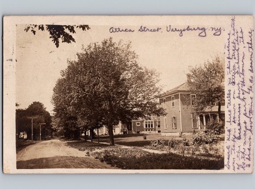 c1908 Attica St Varysburg New York NY Street View RPPC Real Photo ...