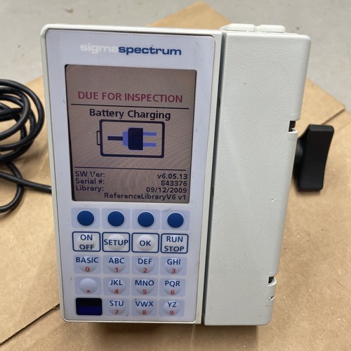 #5 Baxter Sigma Spectrum Wireless IV Infusion Pump V6.05.13 Battery ...