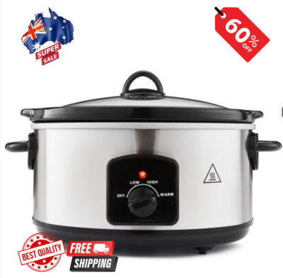 New 5L Slow Cooker+Stainless Steel Overnight Cooker With Removable ...