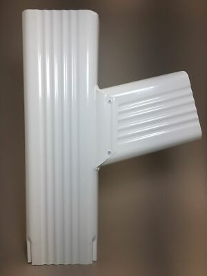 Downspout Gutter Y Connector 3x4 Standard Right High Gloss White | eBay