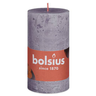 Bolsius Rustic Pillar Candle Frozen Lavender 100/50mm | eBay UK