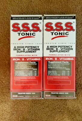 2 PACK S.S.S.TONIC IRON WITH VITAMIN B SUPPLEMENT 100 MG/20 MG STRENGTH ...