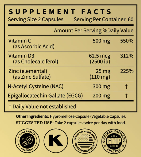 Z-DTOX: NAC, ZINC, ECCG, VITAMINS C and D. A Dr. Zelenko Kosher Vitamin ...