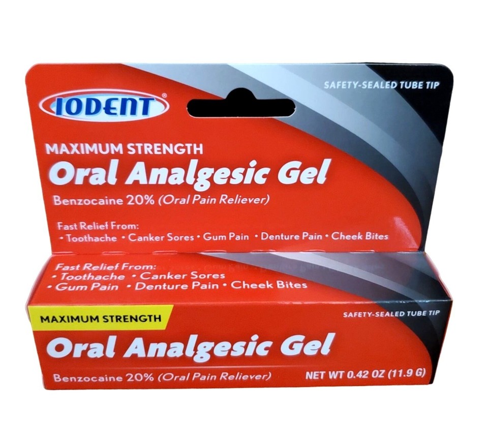 IODENT Maximum Strength Oral Analgesic Gel 0.42oz Relief for toothache cold sore | eBay