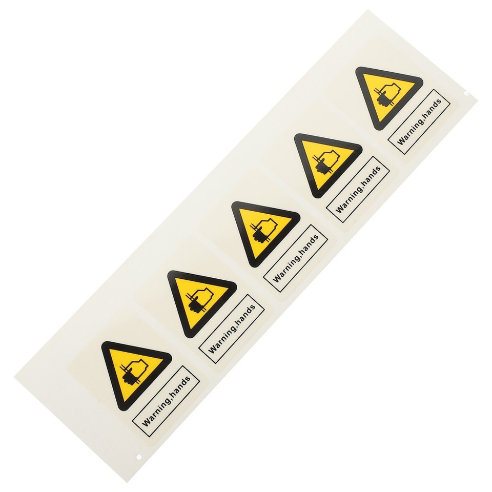 5 Pcs Safety Warning Sticker Hand Crushing Sign Equipment Decals | eBay ...