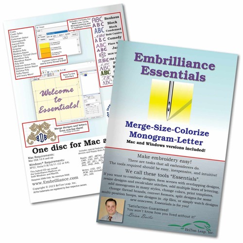 Embrilliance Essentials Embroidery Software for Mac & PC 810002100024| eBay