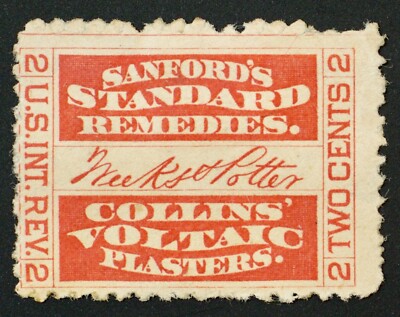 RS262d 2c Weeks & Potter US Revenue Match & Medicine Private Die ...