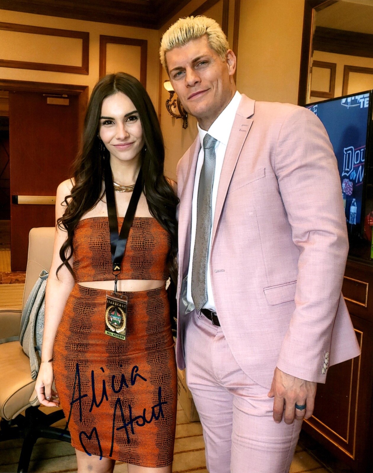 Alicia Atout Signed 8x10 Photo Interview Queen AEW Wrestling MLW Cody ...