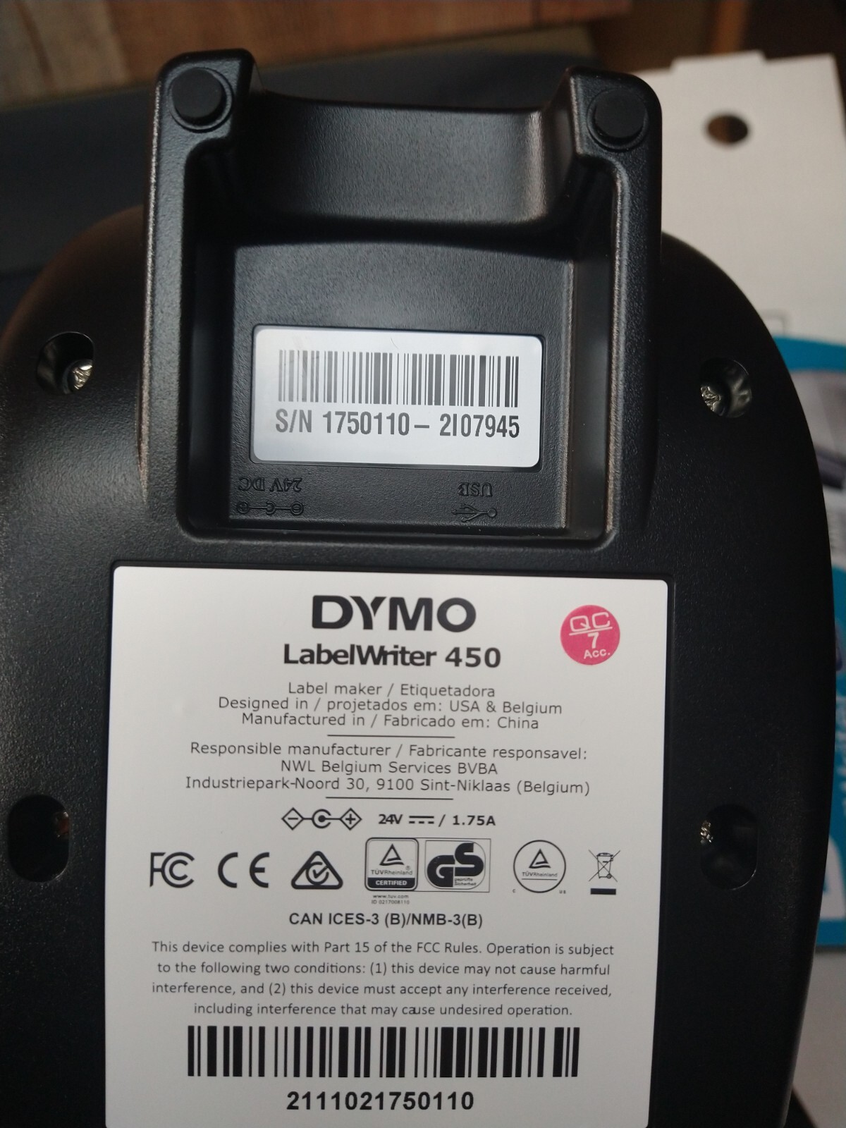 Dymo LabelWriter 450 Printer with AC Adapter & USB Cord , Has Box No ...
