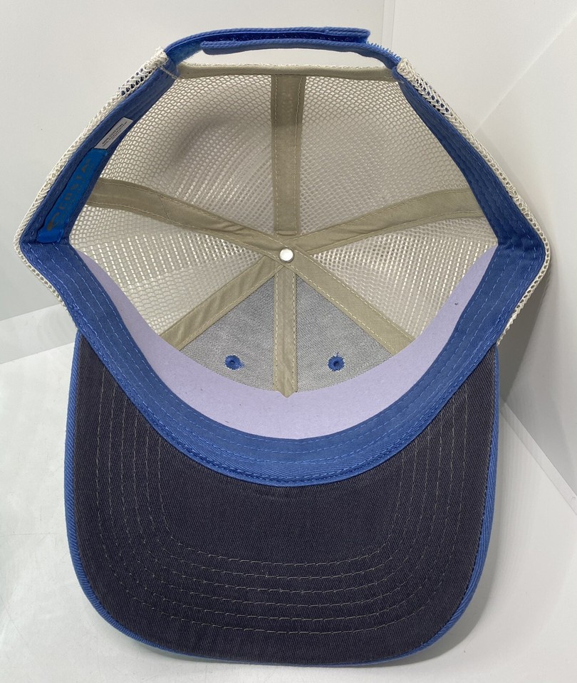 Costa Del Mar F3T Fishing Hat Blue Strapback Adjustable Mesh Back Ball ...