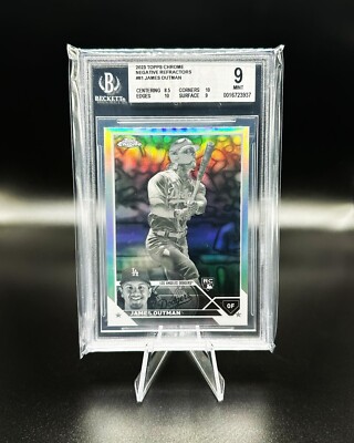 James Outman 2023 Topps Chrome Negative Refractor #81 BGS 9 Los Angeles ...