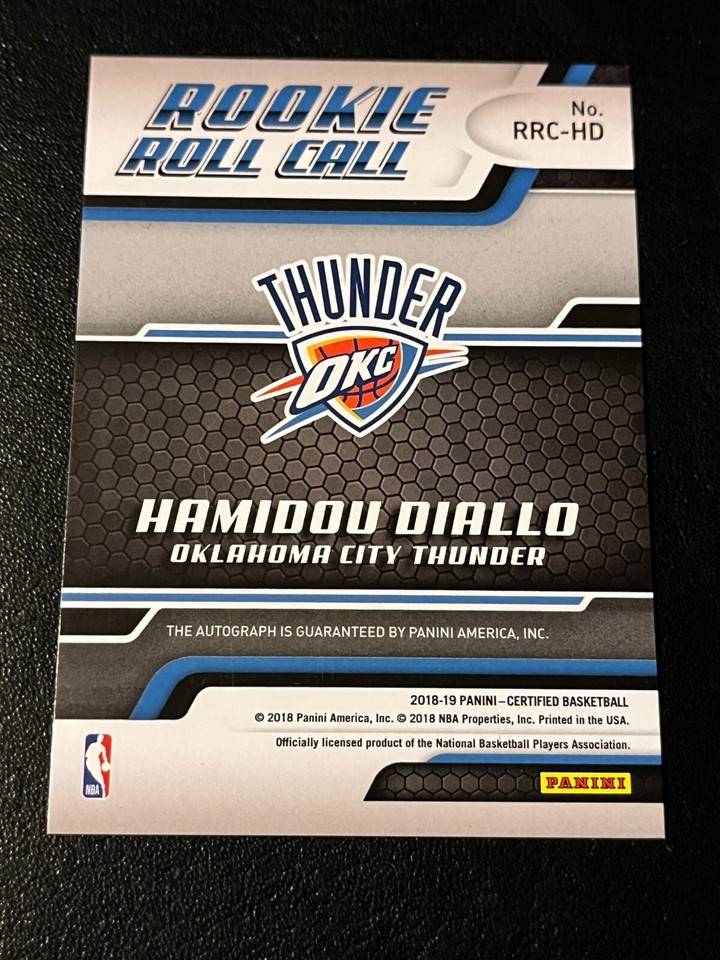 2018-19 Certified Rookie Roll Call Hamidou Diallo #RRC-HD Auto RC | eBay
