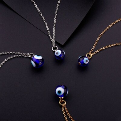 Lucky Blue Eye Necklace Evil Eye Pendant Necklace Turkish Evil Eye ...