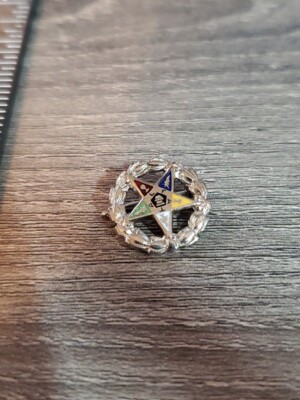 Eastern Star Year Pin Laurel Wreath Silver Tone Masonic C6 | eBay
