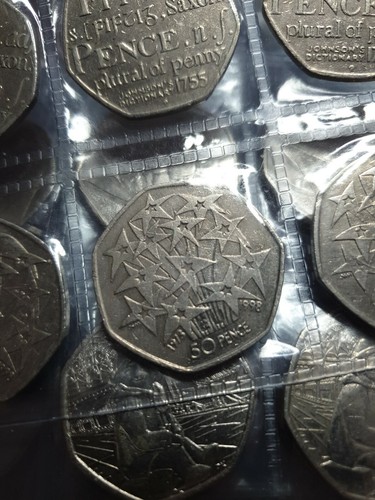 1998 Rare 50p Coin EU 12 Stars Fireworks Pattern | eBay UK