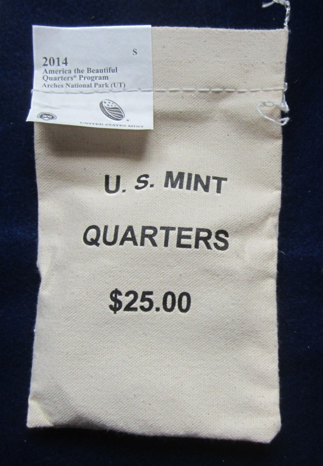 2014-S Arches ATB Quarters - 100 - Coins - US Mint Sealed $25 Bag in ...