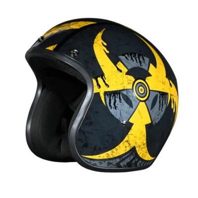 Daytona CRUISER Smallest DOT 3/4 Shell Helmet W/ Toxic Motorcycle ...