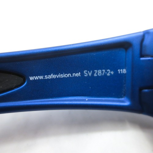 Safevision Eyeglasses Frame SVZ87-2 Mens Blue Black Rectangle Full Rim ...